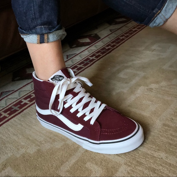 Vans | Shoes | Vans Sk8hi Slim Windsor Wine | Poshmark